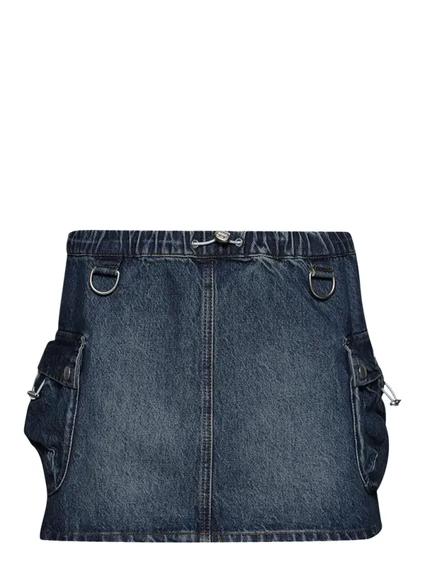 Coperni Denim Cargo Skirt - Blue
