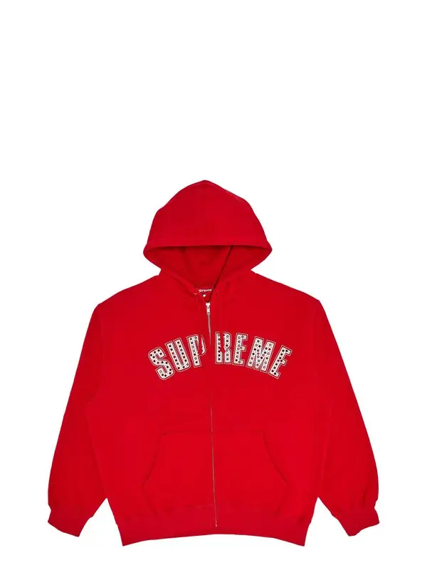 Supreme X B.b. Simon Zip Up Hooded Sweatshirt - Red