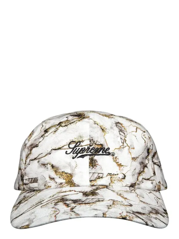 Supreme Marble 6-panel - White