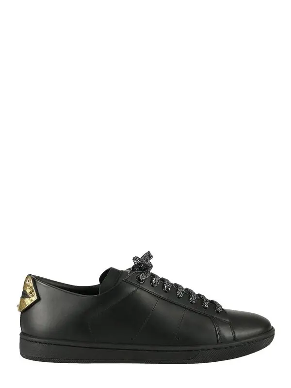 Saint Laurent Court Classic Low Lips Sneakers - Black