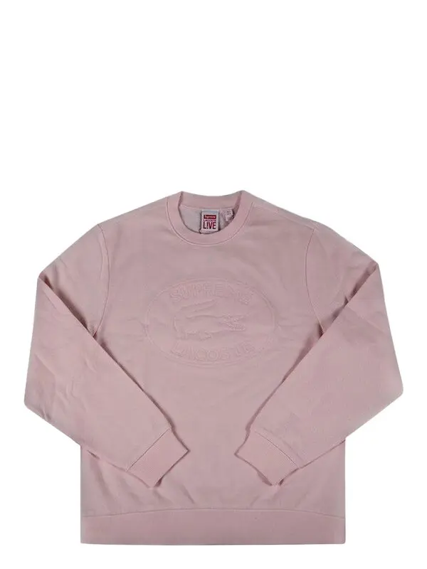 Supreme X Lacoste Pique Crewneck - Pink