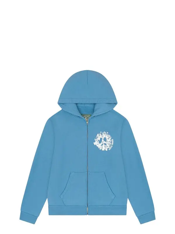 DENIM TEARS Denim University Zip Hoodie - Blue