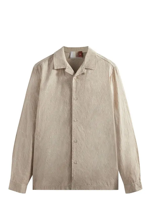 Kith Paisley Jacquard Thompson Camp Collar Shirt - Cream