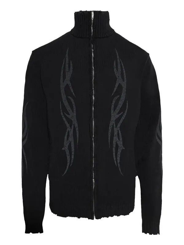 Balenciaga Y2k Zip-up Cardigan - Black