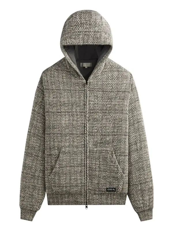 Kith Textured Tweed Sierra Zip Hoodie - Grey