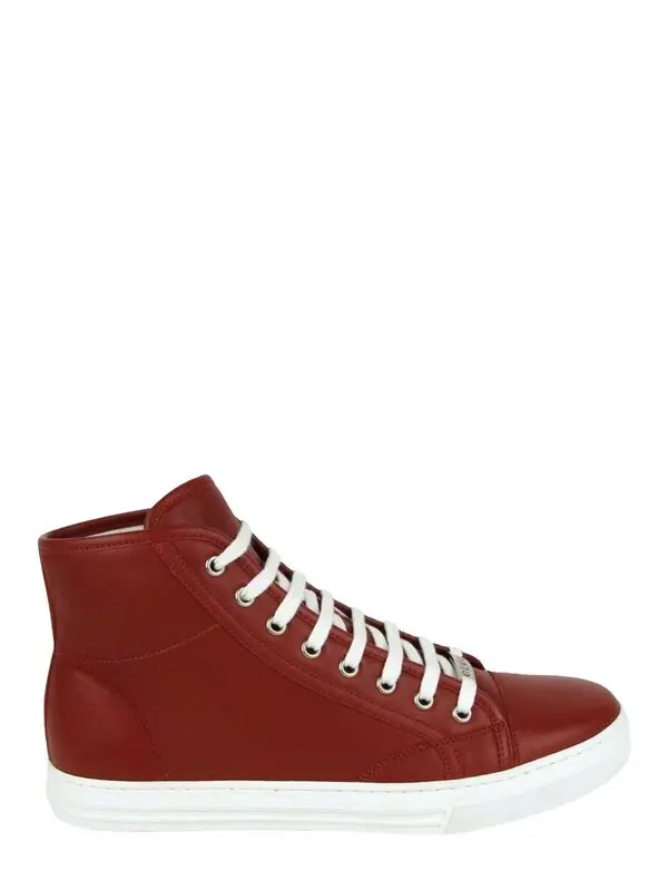 Gucci Leather High-top Sneakers - Red