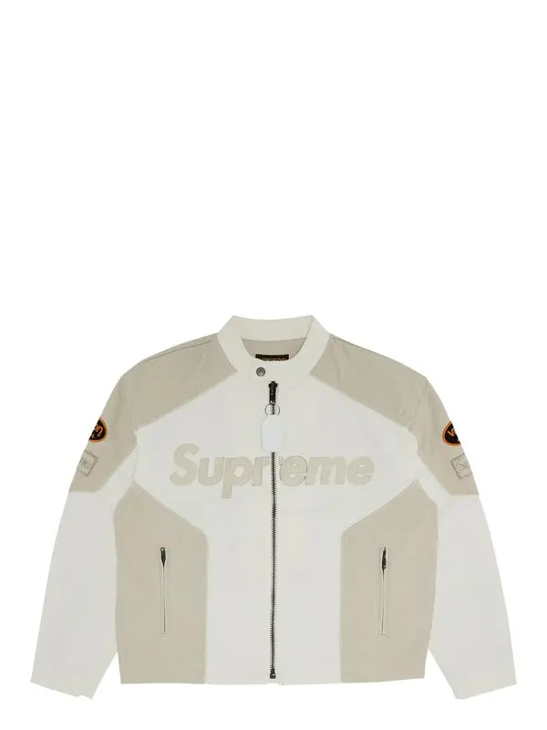 Supreme X Vanson Leathers Cordura Cotton Jacket - White