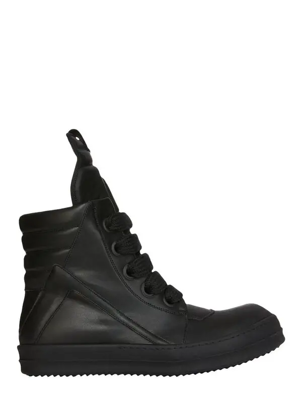 Rick Owens Lido Jumbo Laced Geobasket High-top Sneakers - Black