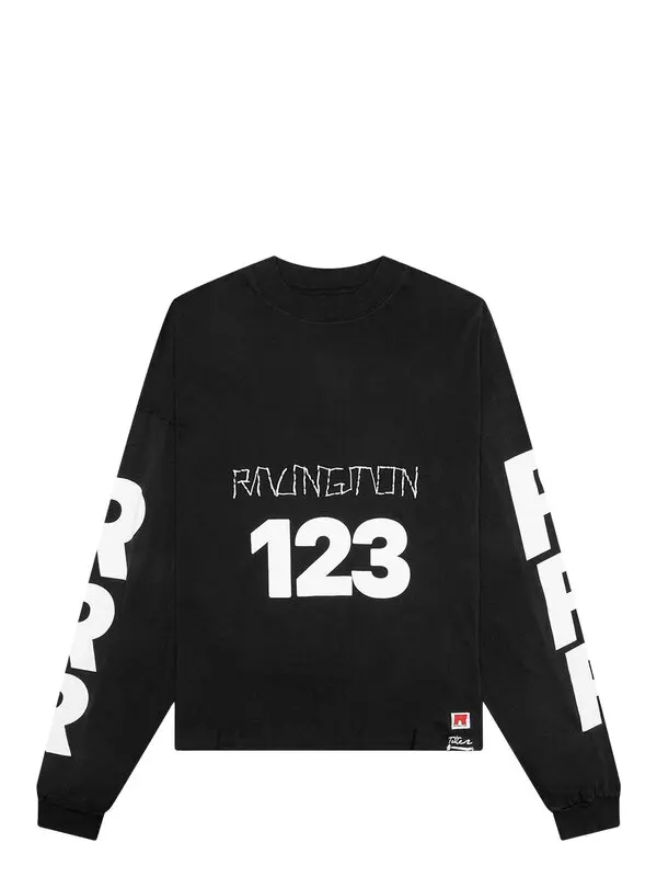 RIVINGTON ROI REBIS Uso 123 Garden Long-sleeve Tee - Black
