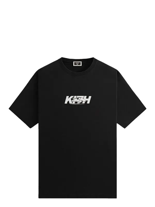 Kith For Peanuts Snoopy Run Fast Logo Tee - Black