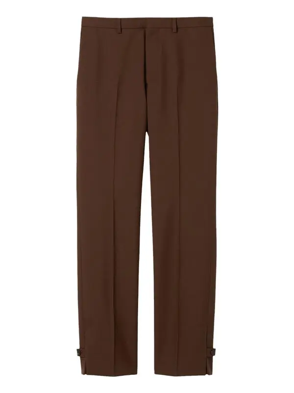 Gucci Embossed Wool Twill Pants - Brown