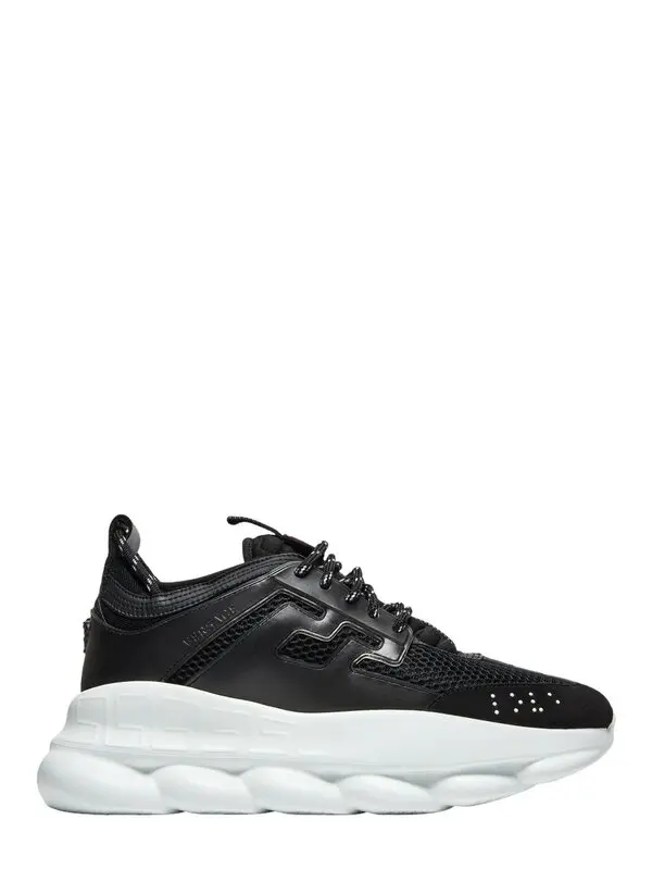 Versace Chain Reaction Mesh Sneakers - Black