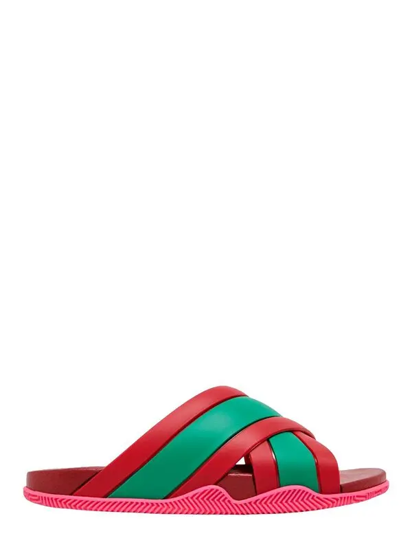 Gucci Web Stripe Slide Sandal - Pink