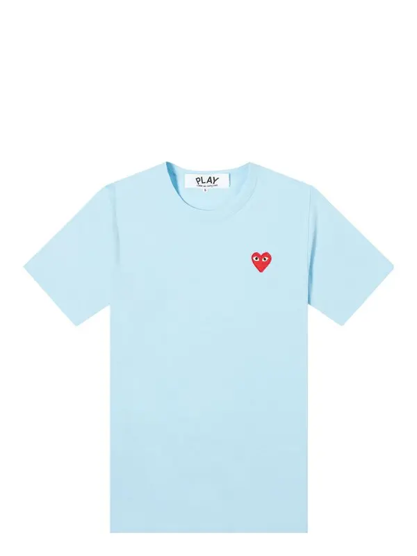 Play Comme Des Garcon Short-sleeve T-shirt With Red Heart - Blue