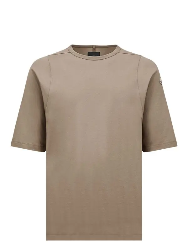 Moncler Knitted Short-sleeve Tee - Tan
