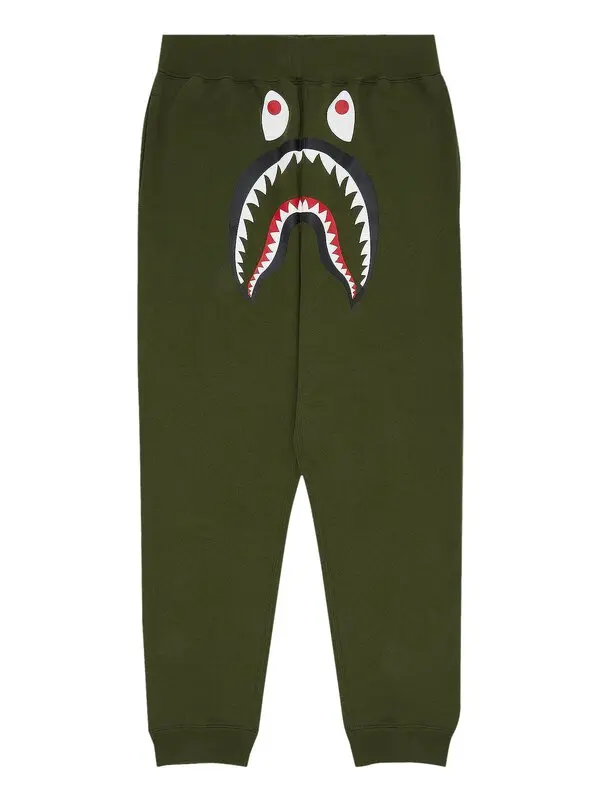 A BATHING APE Shark Sweatpants - Green