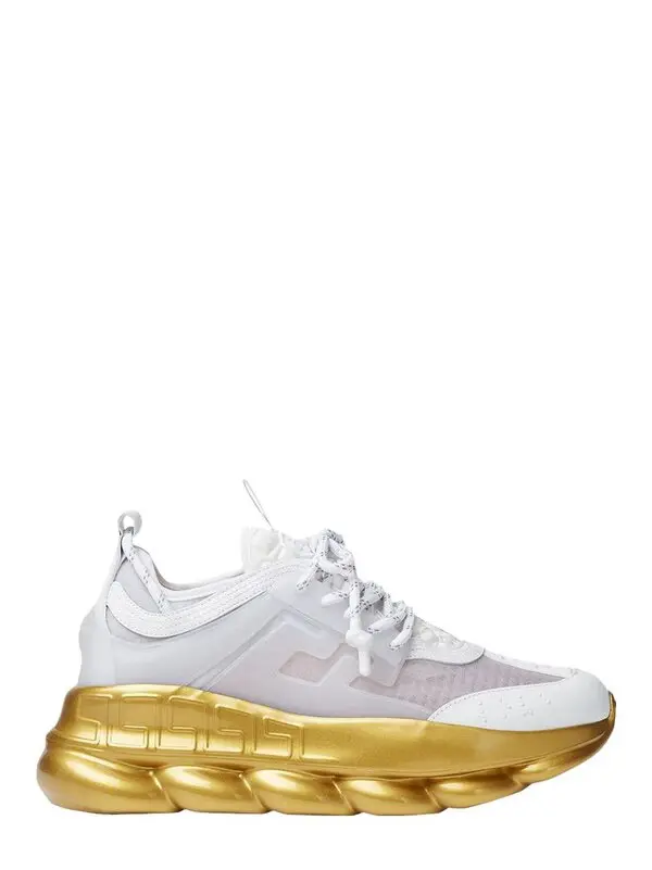 Versace Chain Reaction Sneakers - White