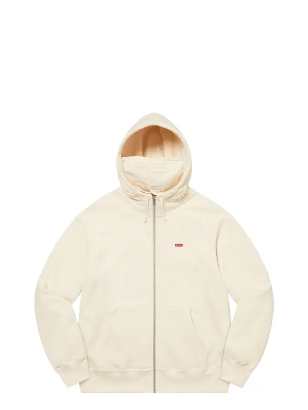 Supreme Small Box Facemask Zip Up Hooded Sweatshirt - Cream