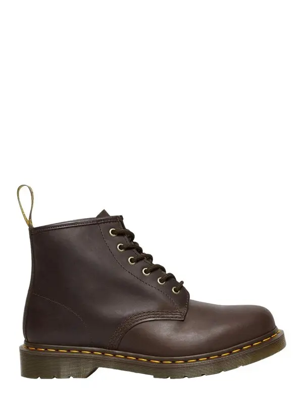 Dr. Martens 101 Crazy Horse Leather Ankle Boots - Brown