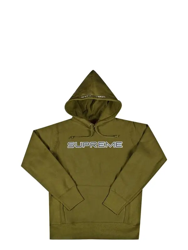 Supreme Sequin Logo Hooded Sweatshirt - Green