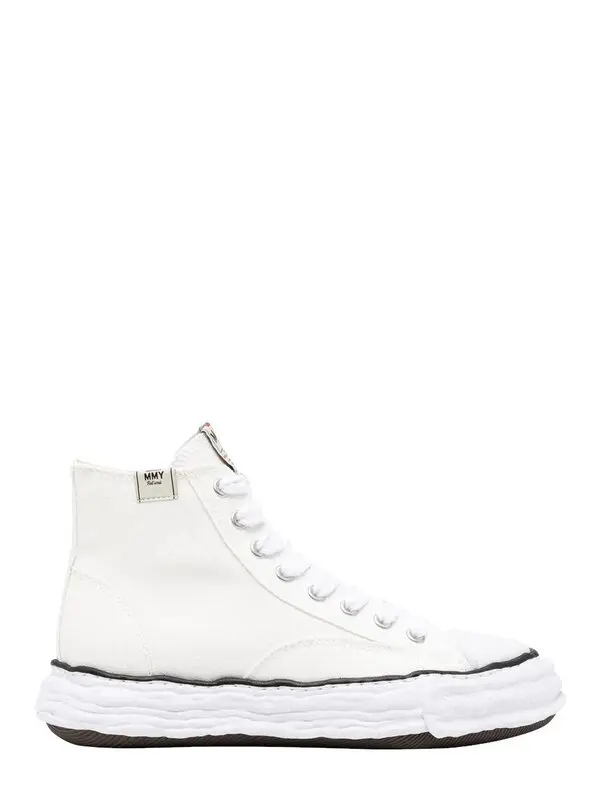 Mihara Yasuhiro Peterson 23 Og Sole Canvas High Top Sneakers - White