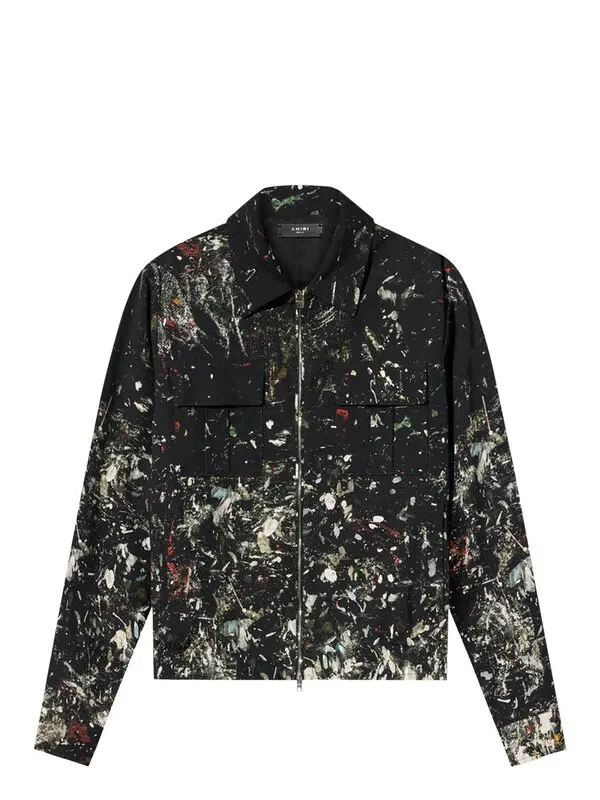 Amiri Paint Splatter Blouson - Black