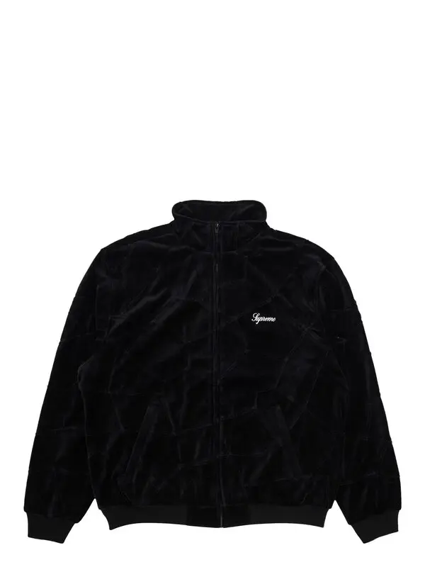Supreme Patchwork Velour Track Jacket - Black