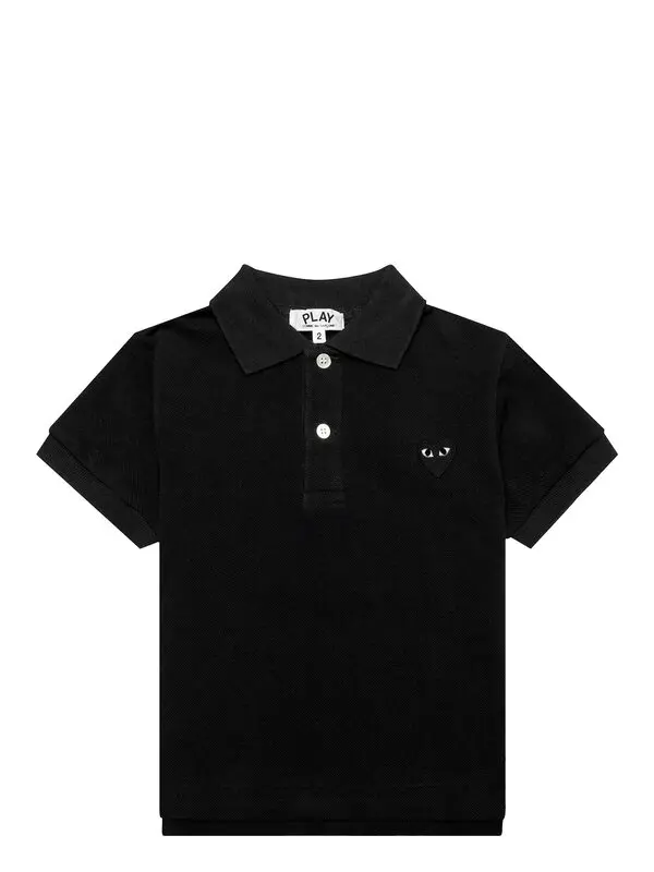 Play Comme Des Garcon Emblem Polo Shirt - Black