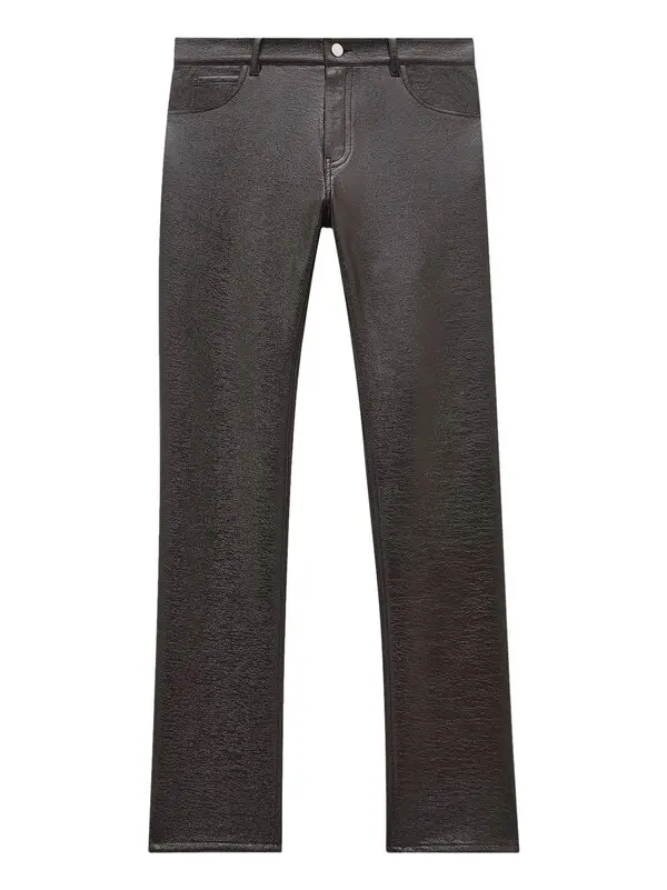 COURREGES 5-pocket Vinyl Pants - Brown
