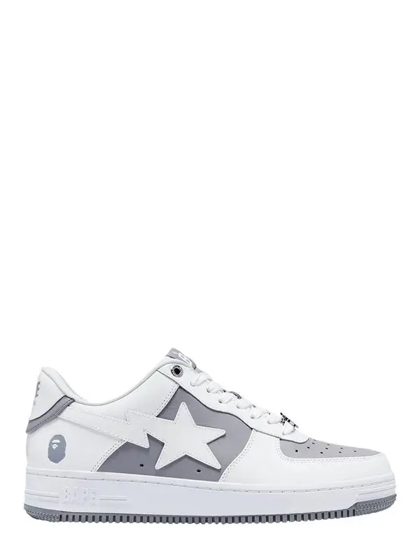 BAPE Sta #6 Patent Leather Sneakers - Grey