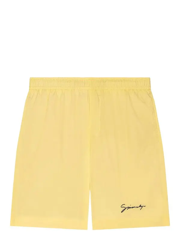 Givenchy Logo Embroidery Swimshorts - Yellow
