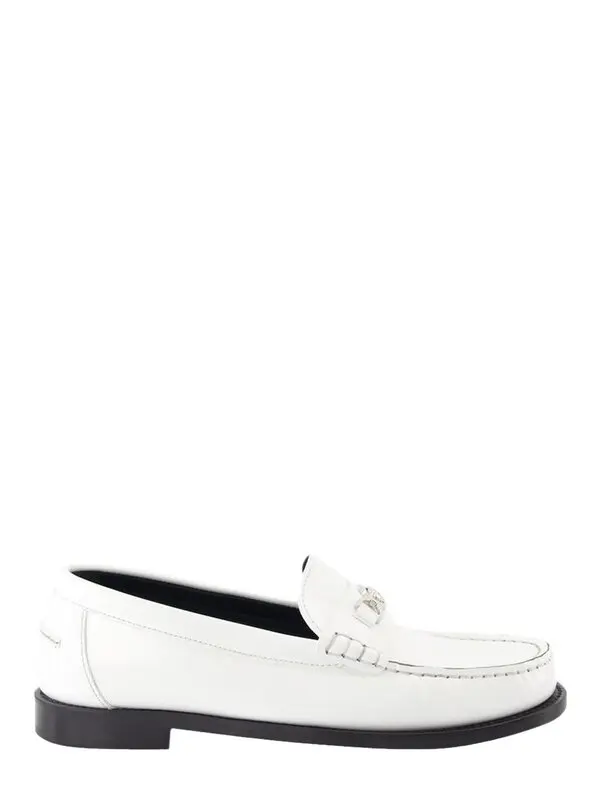Versace T.20 Loafers With Optical Palladium Hardware - White