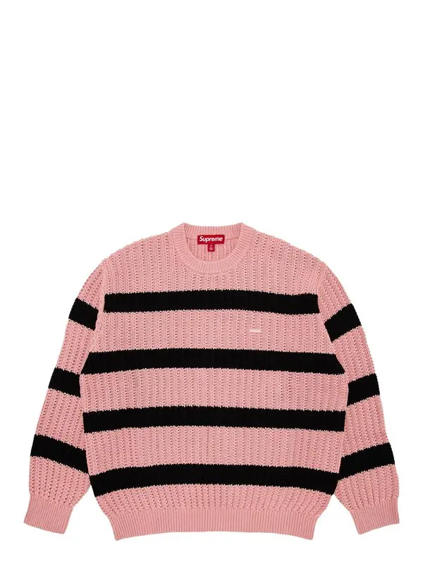 Supreme Loose Gauge Stripe Sweater - Pink