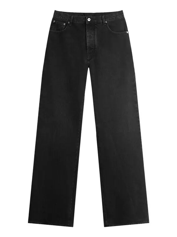 Off-White Diagonal Outline Relaxed Jeans - Black