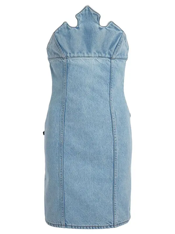 Coperni X Disney Crown Denim Dress - Blue