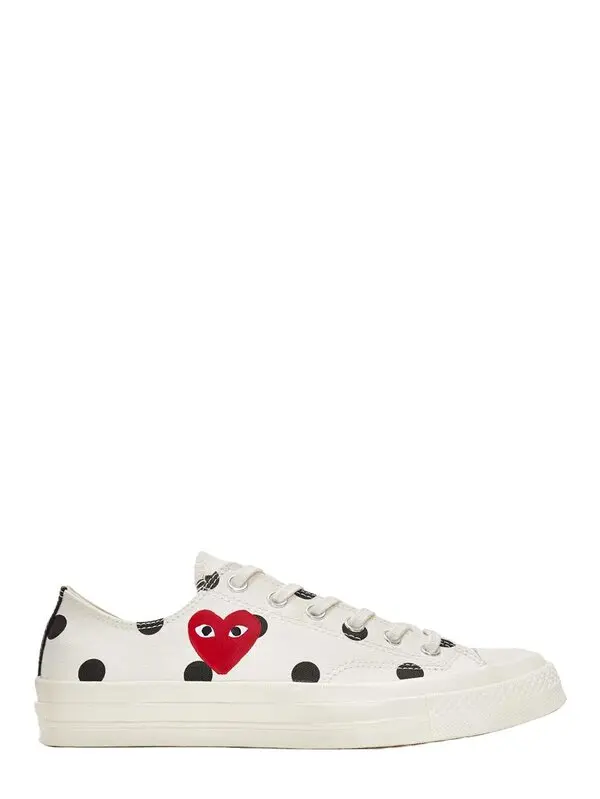 CONVERSE Comme Des Garçons X Chuck Taylor All Star 70 Low Polka Dot Sneakers - White