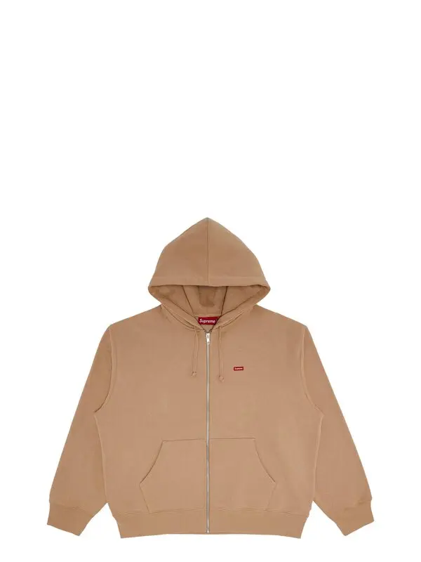 Supreme Small Box Zip Up Hooded Sweatshirt - Tan