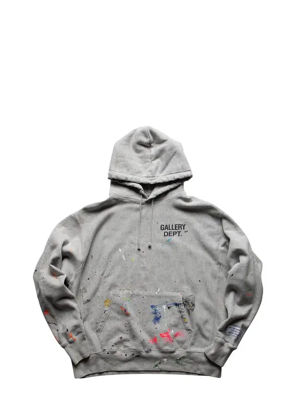 GALLERY DEPT. Logo Painted Hoodie - Grey