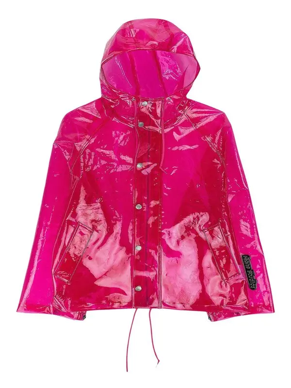 Acne Studios Hooded Transparent Jacket - Pink