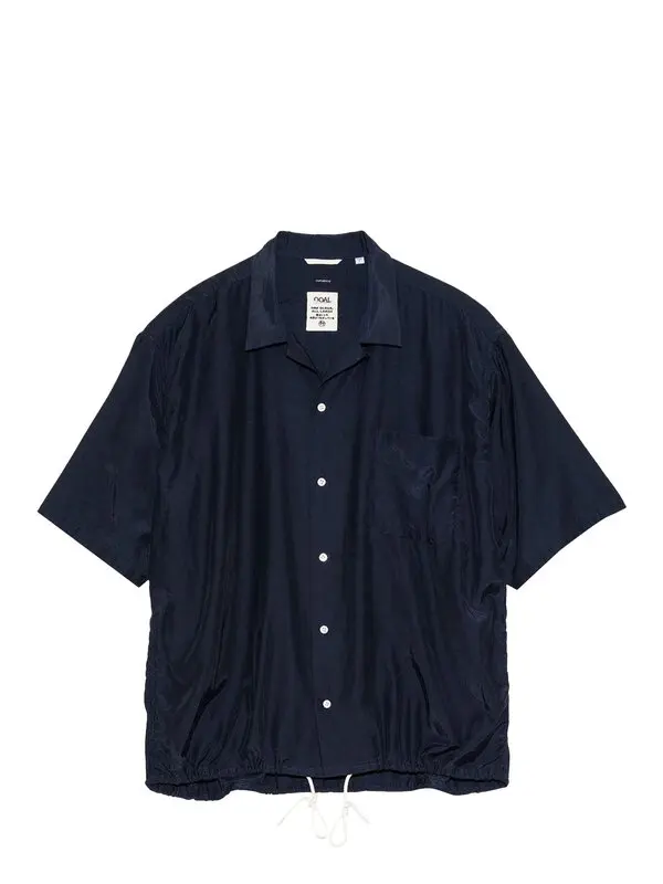 Nanamica Open Collar Short-sleeve Shirt - Blue