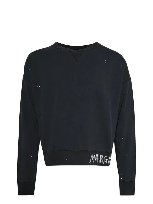 MAISON MARGIELA Washed Fleece Sweatshirt - Black
