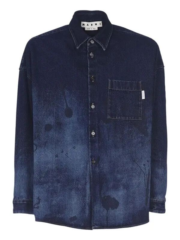 Marni Denim Button-up Shirt - Black