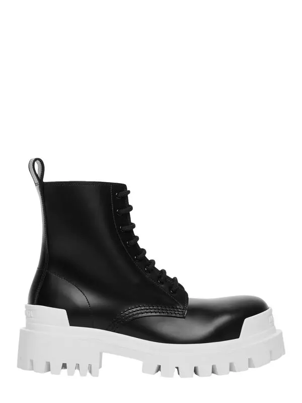 Balenciaga Strike Lace-up Boot - Black