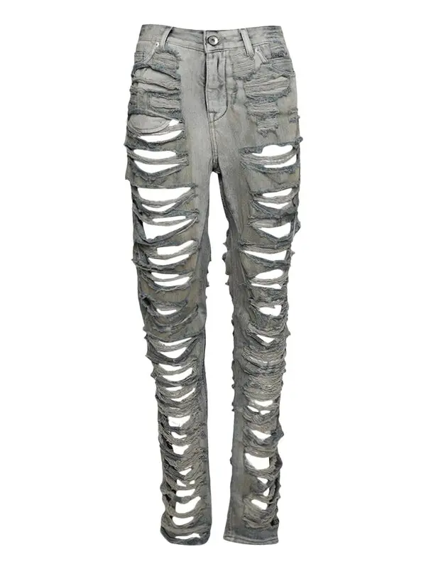 Rick Owens Detroit Cut Denim - Grey