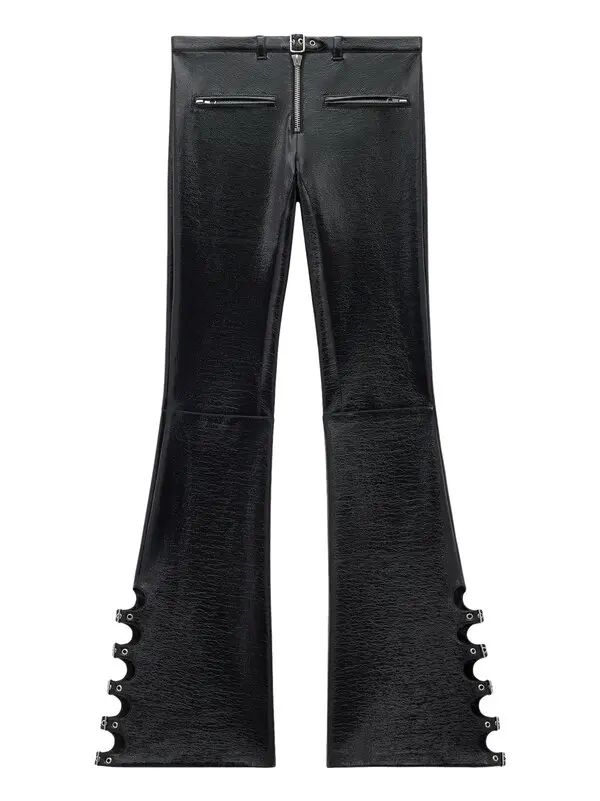 COURREGES Multi-buckle Bootcut Trousers - Black