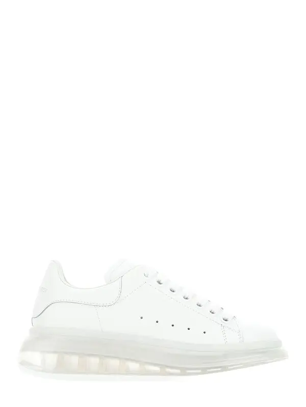 Alexander McQueen Oversized Sneakers With Clear Sole - White