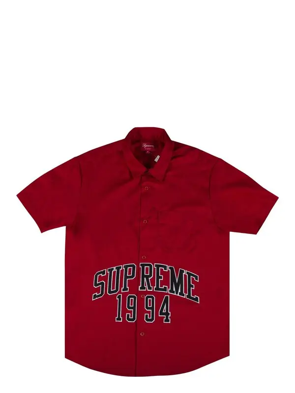 Supreme Arc Logo Work Shirt - Red