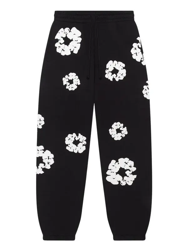 DENIM TEARS Cotton Wreath Sweatpants - Black