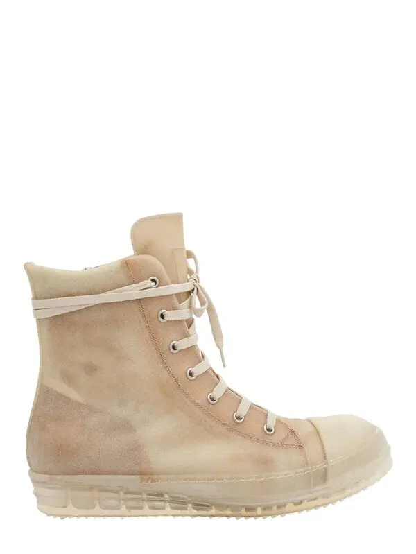 Rick Owens Edfu High Top Sneakers - Cream