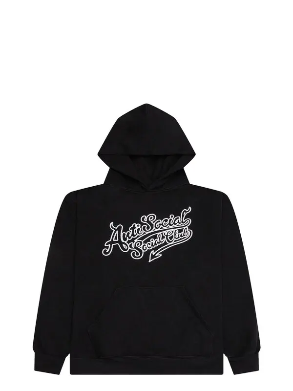 ANTI SOCIAL SOCIAL CLUB Script Club Hoodie - Black